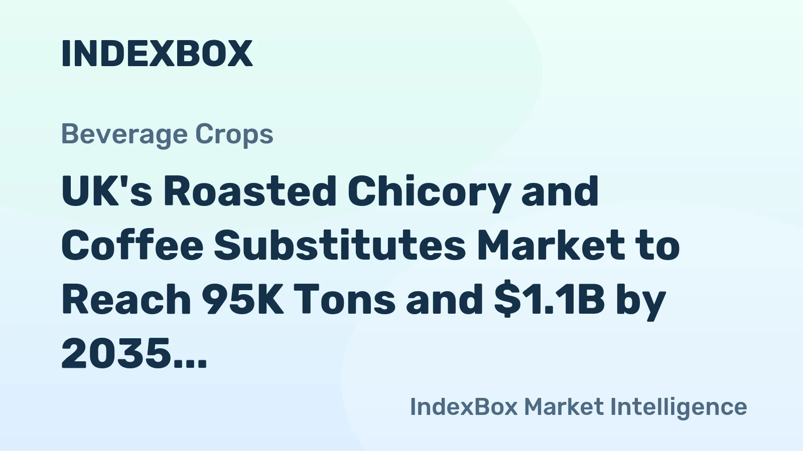 UK's Roasted Chicory and Coffee Substitutes Market to Reach 95K Tons and $1.1B by 2035