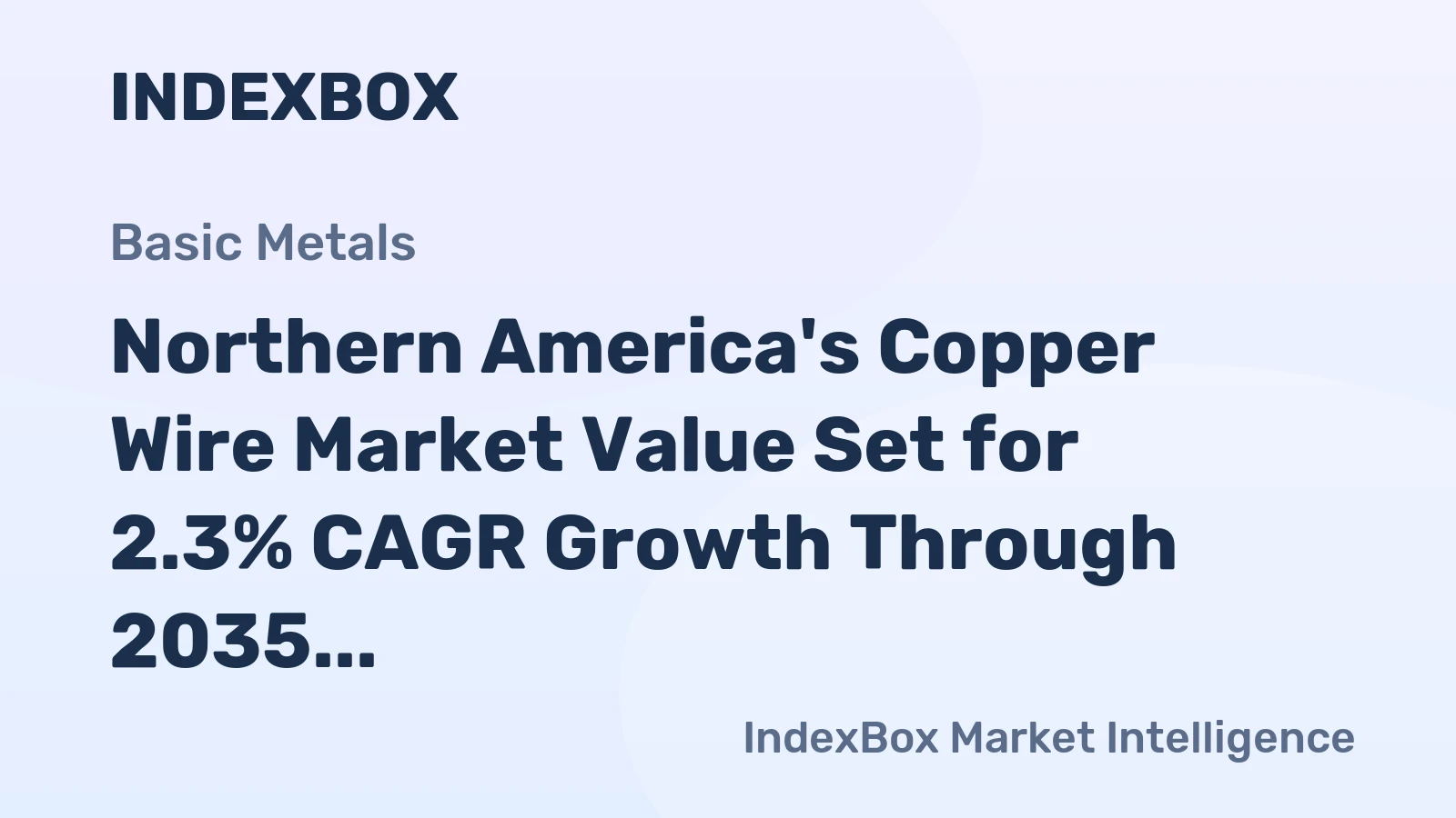Northern America's Copper Wire Market Value Set for 2.3% CAGR Growth Through 2035