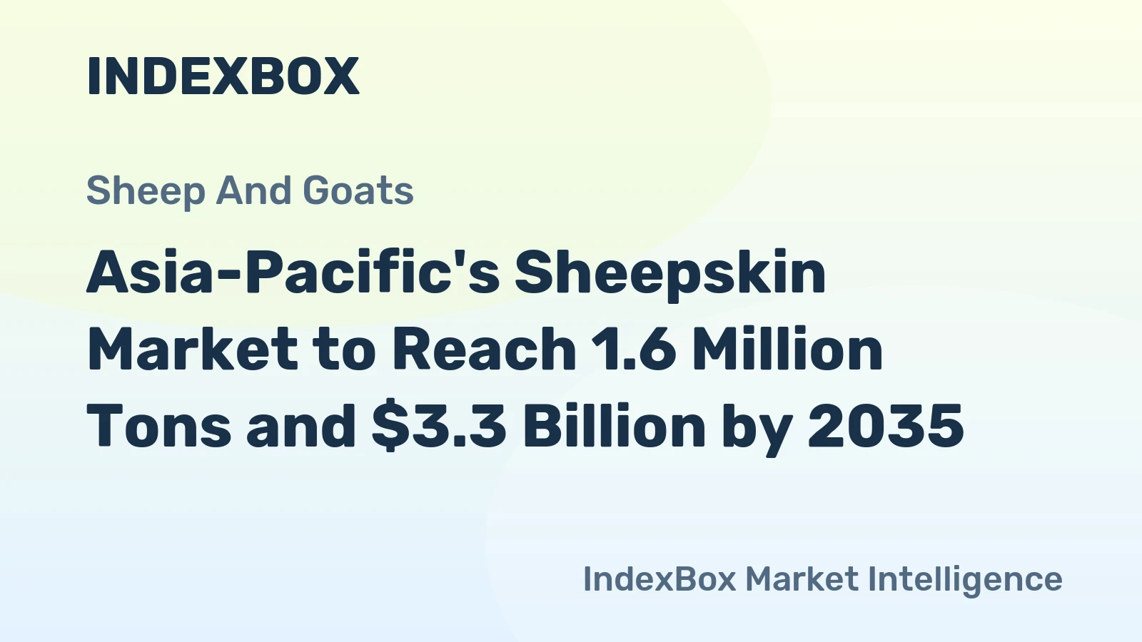 Asia-Pacific's Sheepskin Market to Reach 1.6 Million Tons and $3.3 Billion by 2035