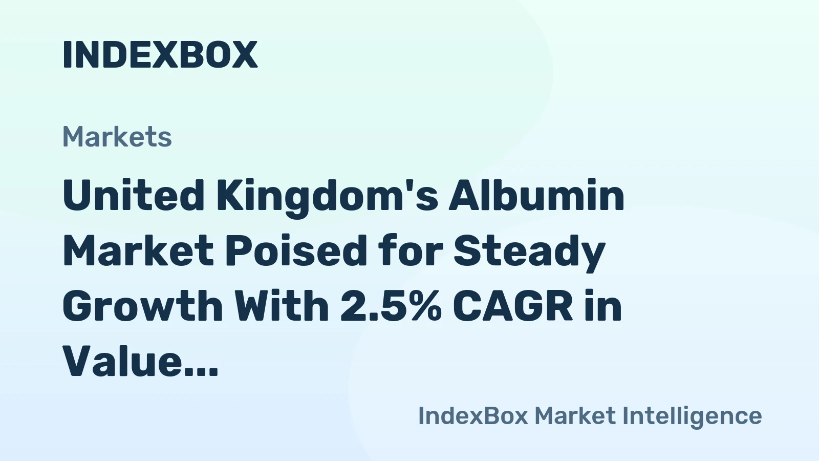 United Kingdom's Albumin Market Poised for Steady Growth With 2.5% CAGR in Value Through 2035