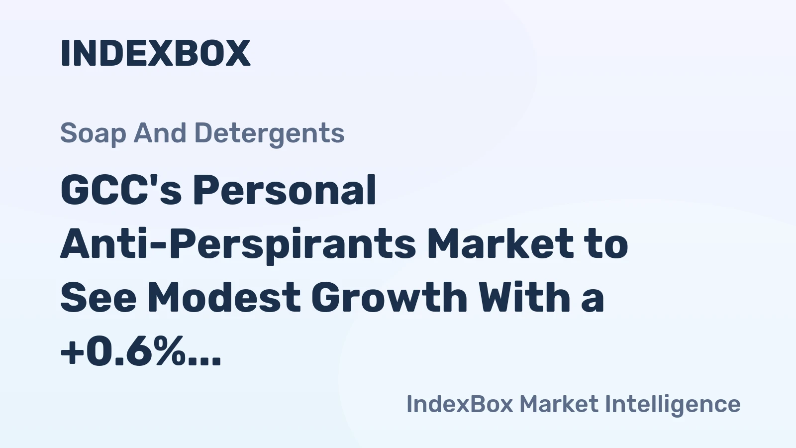 GCC's Personal Anti-Perspirants Market to See Modest Growth With a +0.6% Volume CAGR Through 2035