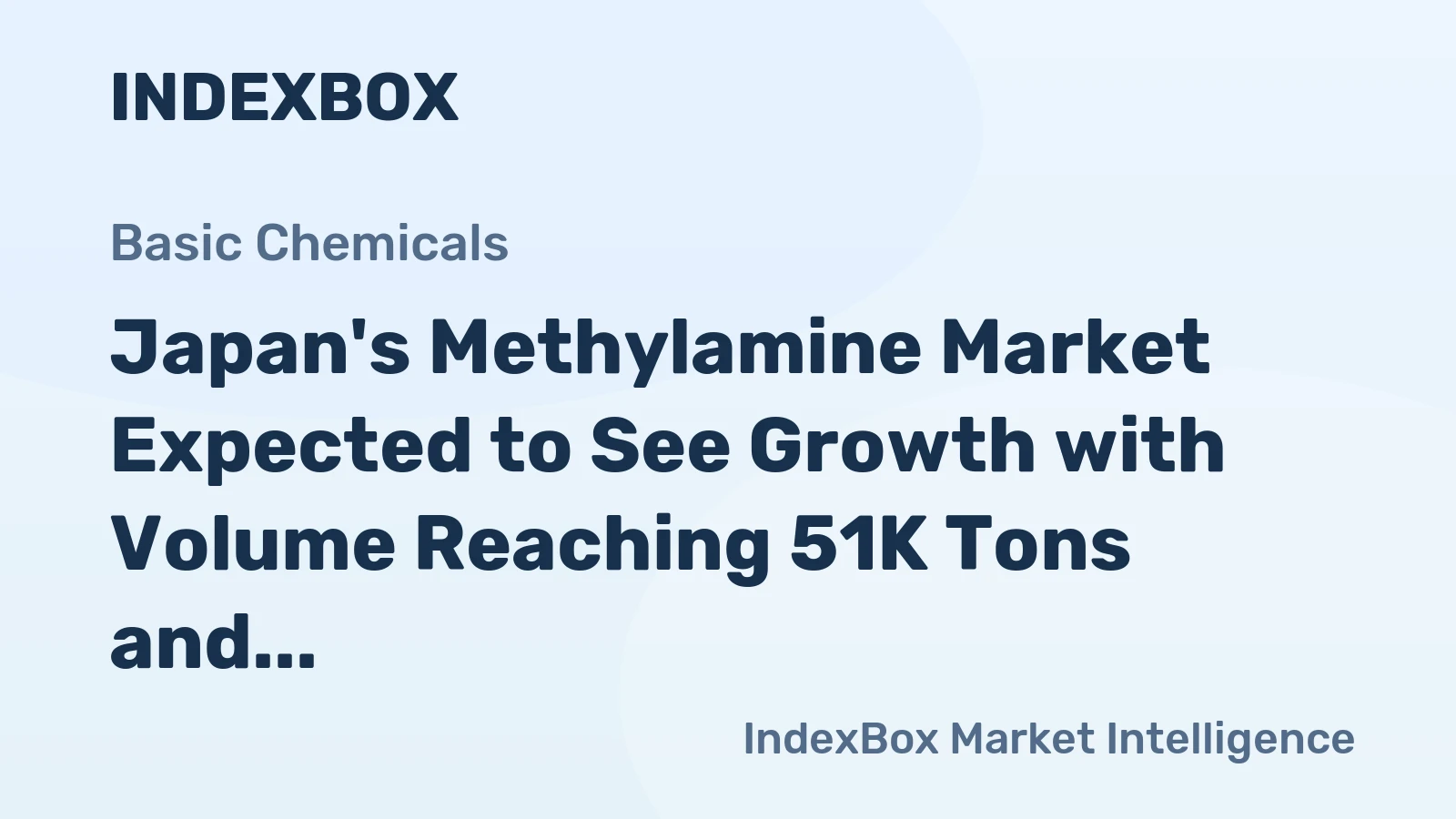 Japan's Methylamine Market Expected to See Growth with Volume Reaching 51K Tons and Value Reaching $78M by 2035
