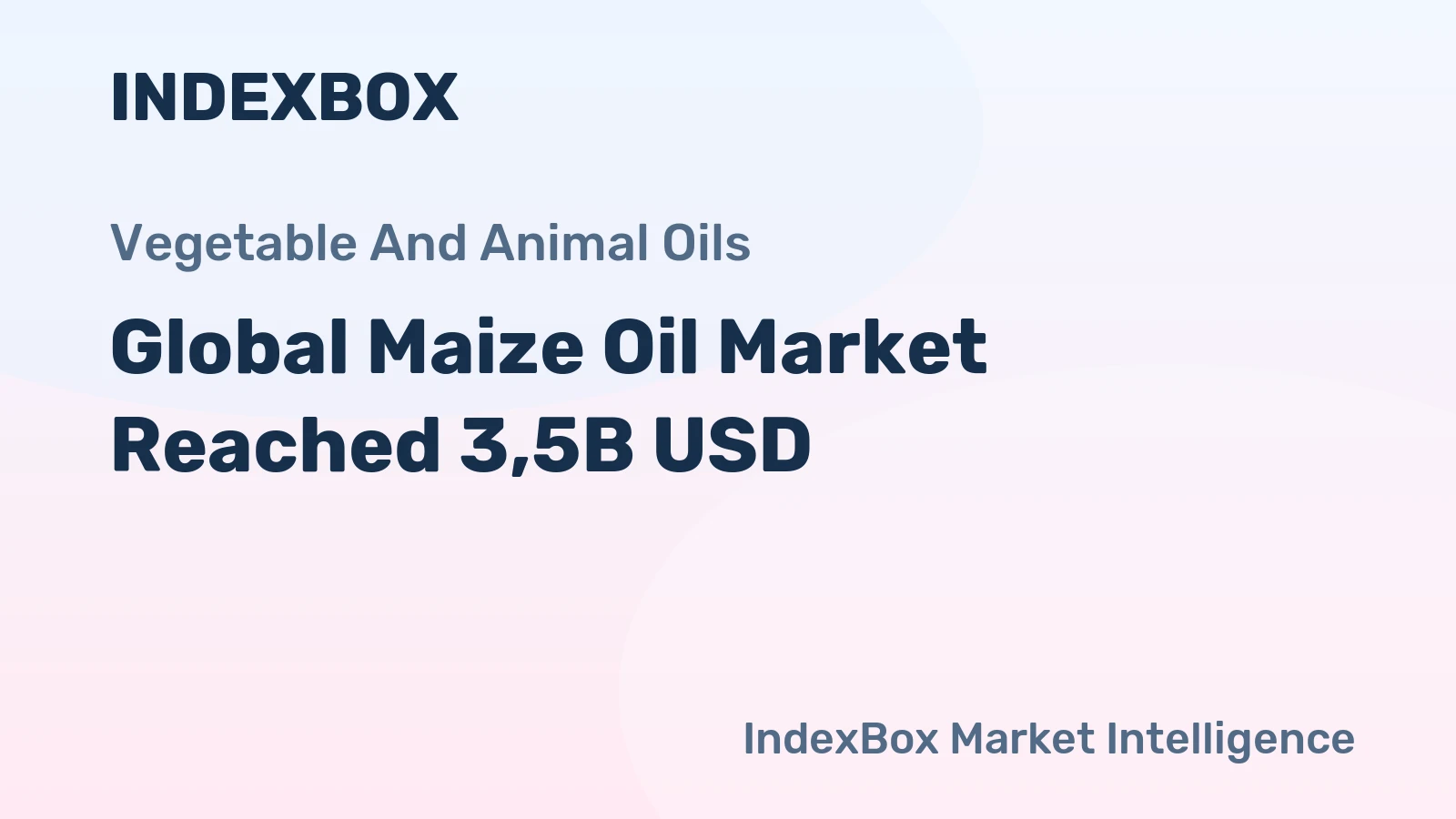 Global Maize Oil Market Reached 3,5B USD