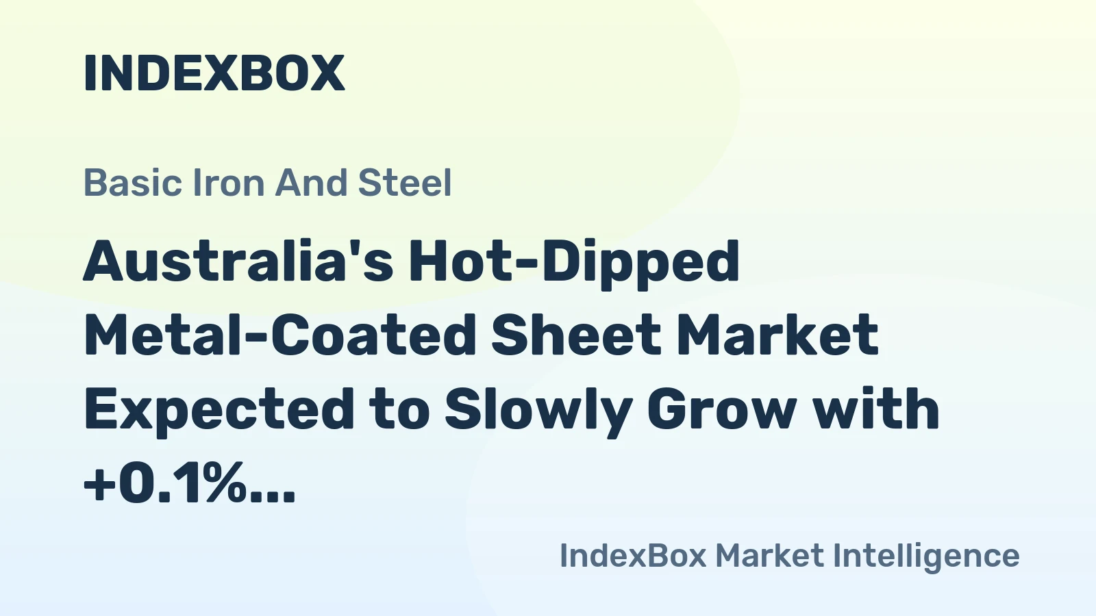 Australia's Hot-Dipped Metal-Coated Sheet Market Expected to Slowly Grow with +0.1% CAGR from 2024 to 2035
