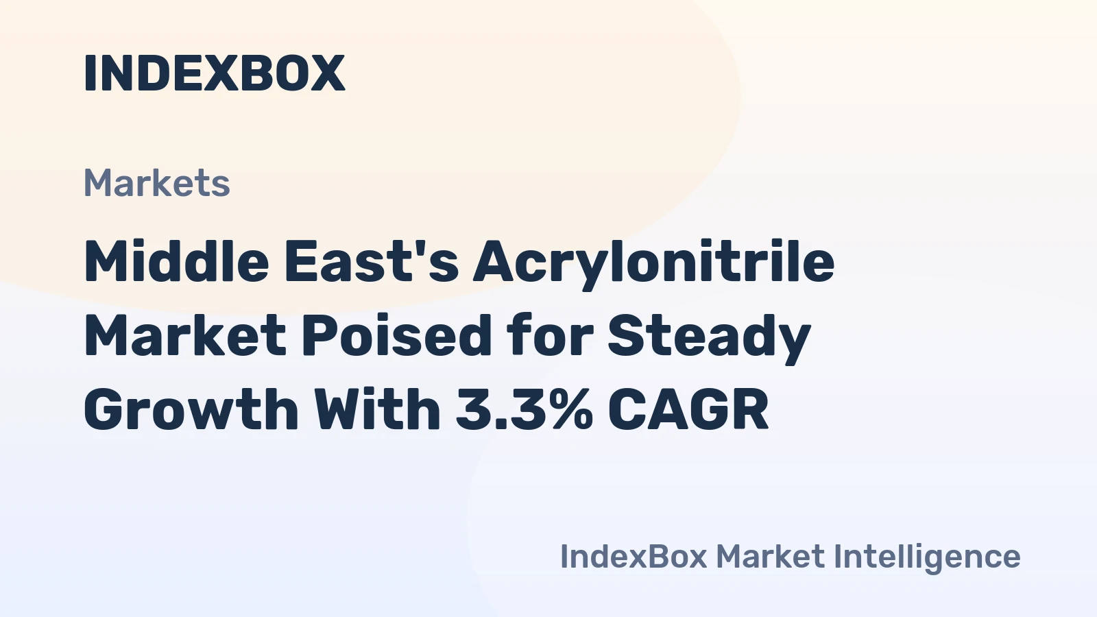 Middle East's Acrylonitrile Market Poised for Steady Growth With 3.3% CAGR