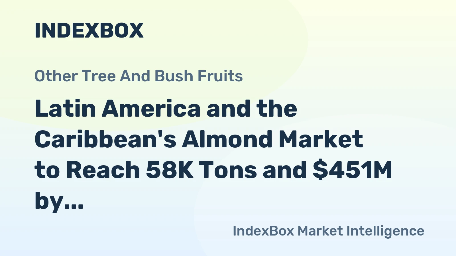Latin America and the Caribbean's Almond Market to Reach 58K Tons and $451M by 2035