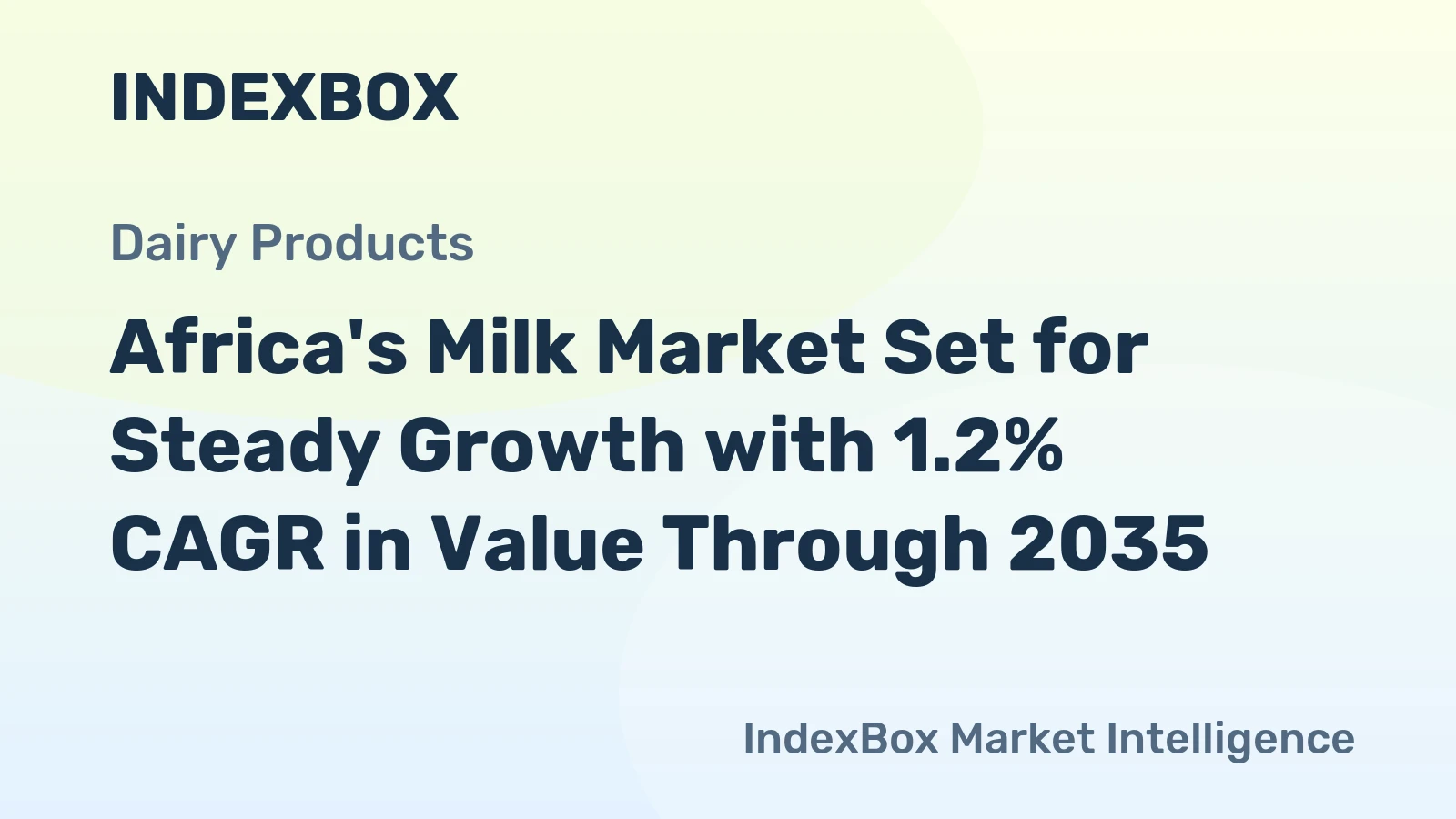 Africa's Milk Market Set for Steady Growth with 1.2% CAGR in Value Through 2035