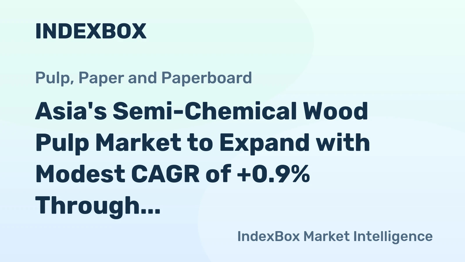 Asia's Semi-Chemical Wood Pulp Market to Expand with Modest CAGR of +0.9% Through 2035
