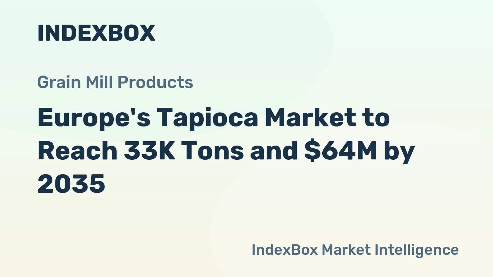Europe's Tapioca Market to Reach 33K Tons and $64M by 2035