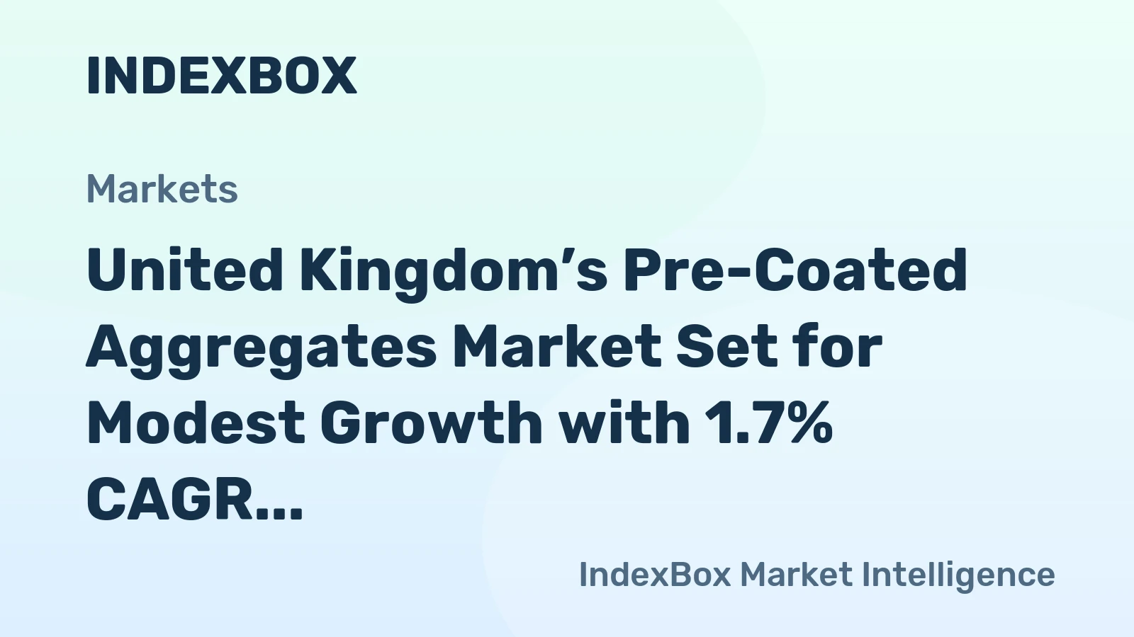 United Kingdom’s Pre-Coated Aggregates Market Set for Modest Growth with 1.7% CAGR Through 2035