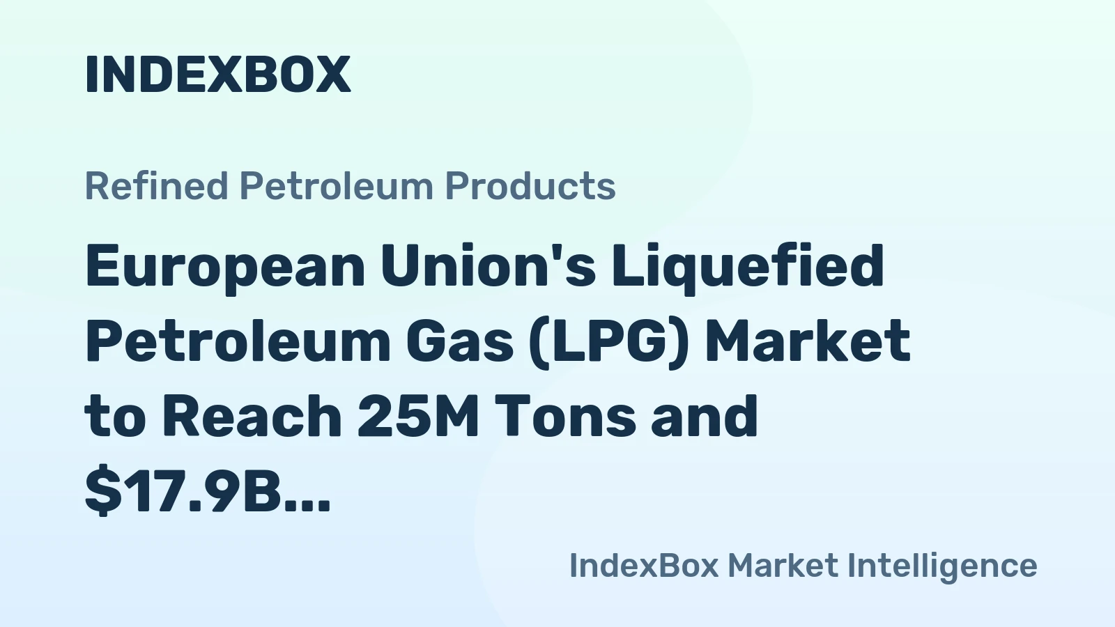 European Union's Liquefied Petroleum Gas (LPG) Market to Reach 25M Tons and $17.9B by 2035