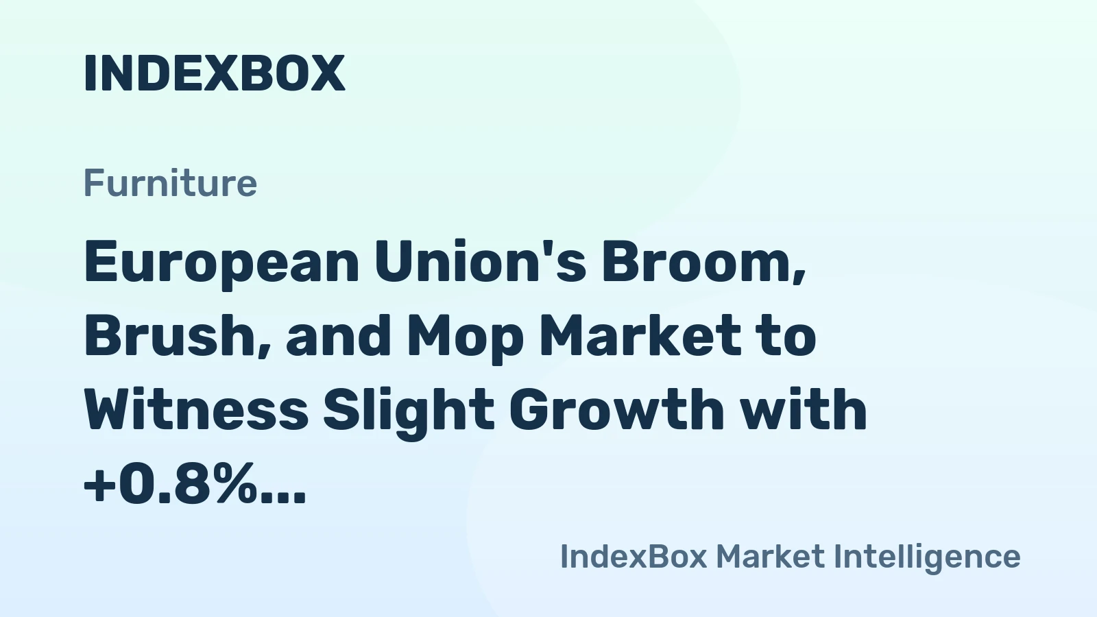 European Union's Broom, Brush, and Mop Market to Witness Slight Growth with +0.8% CAGR Over Next Decade