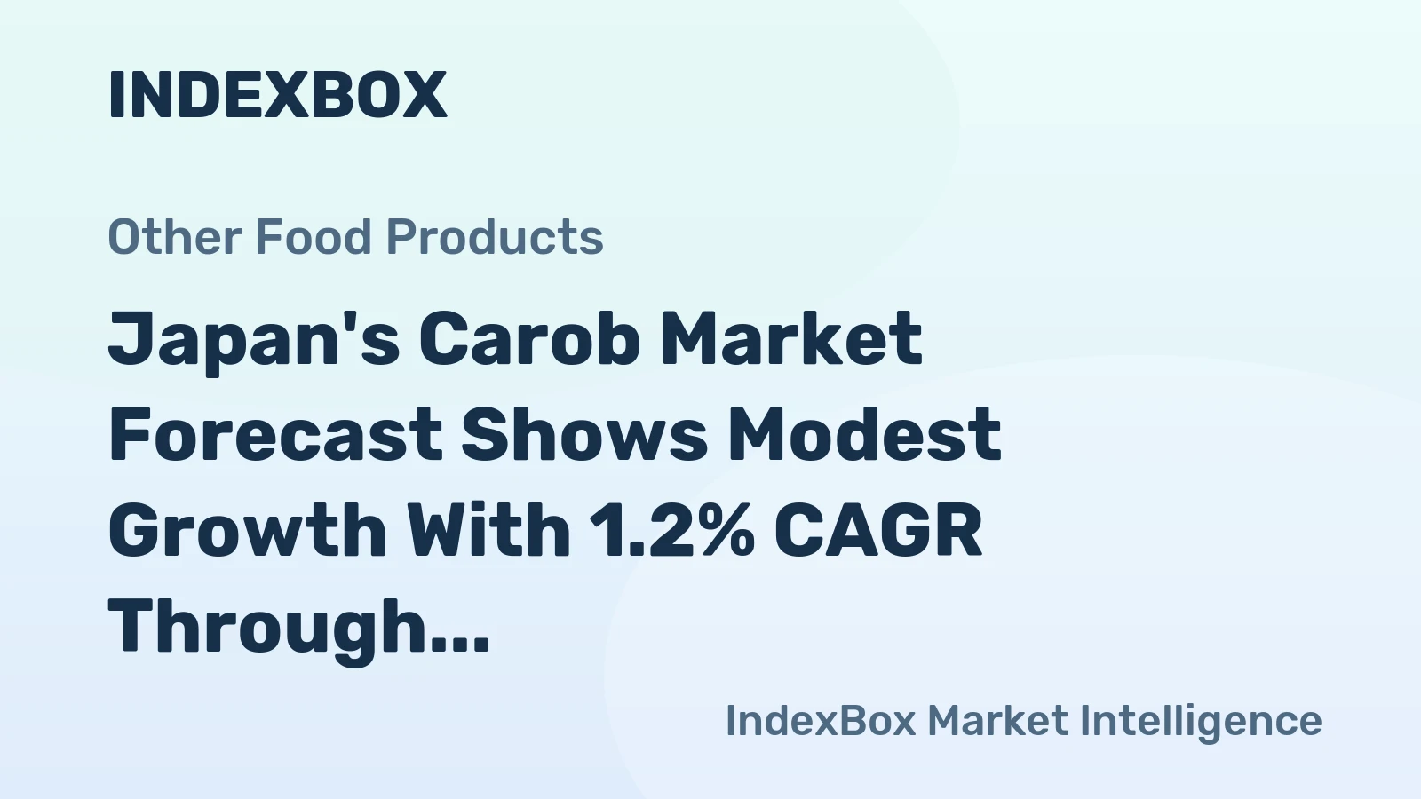 Japan's Carob Market Forecast Shows Modest Growth With 1.2% CAGR Through 2035