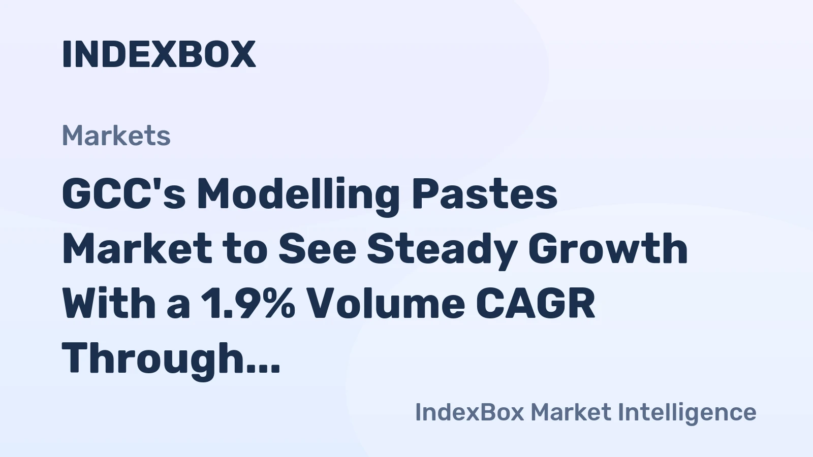 GCC's Modelling Pastes Market to See Steady Growth With a 1.9% Volume CAGR Through 2035