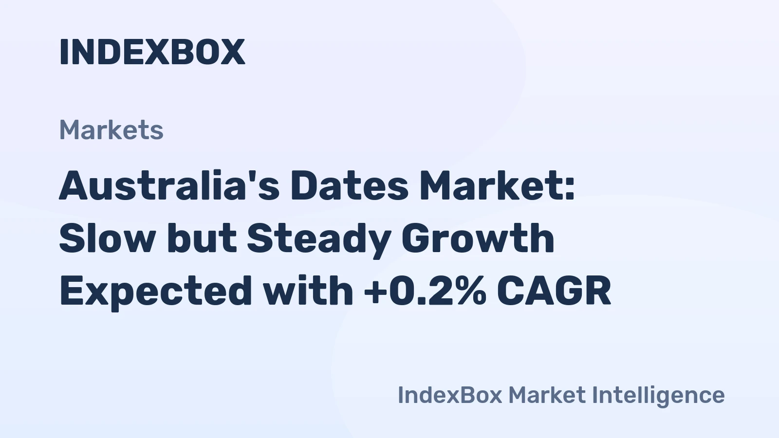 Australia's Dates Market: Slow but Steady Growth Expected with +0.2% CAGR
