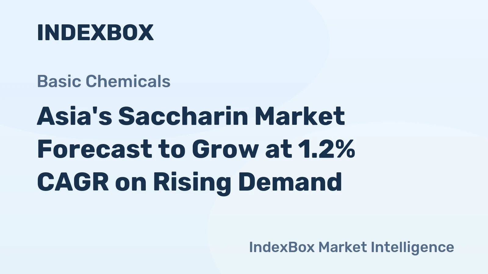 Asia's Saccharin Market Forecast to Grow at 1.2% CAGR on Rising Demand