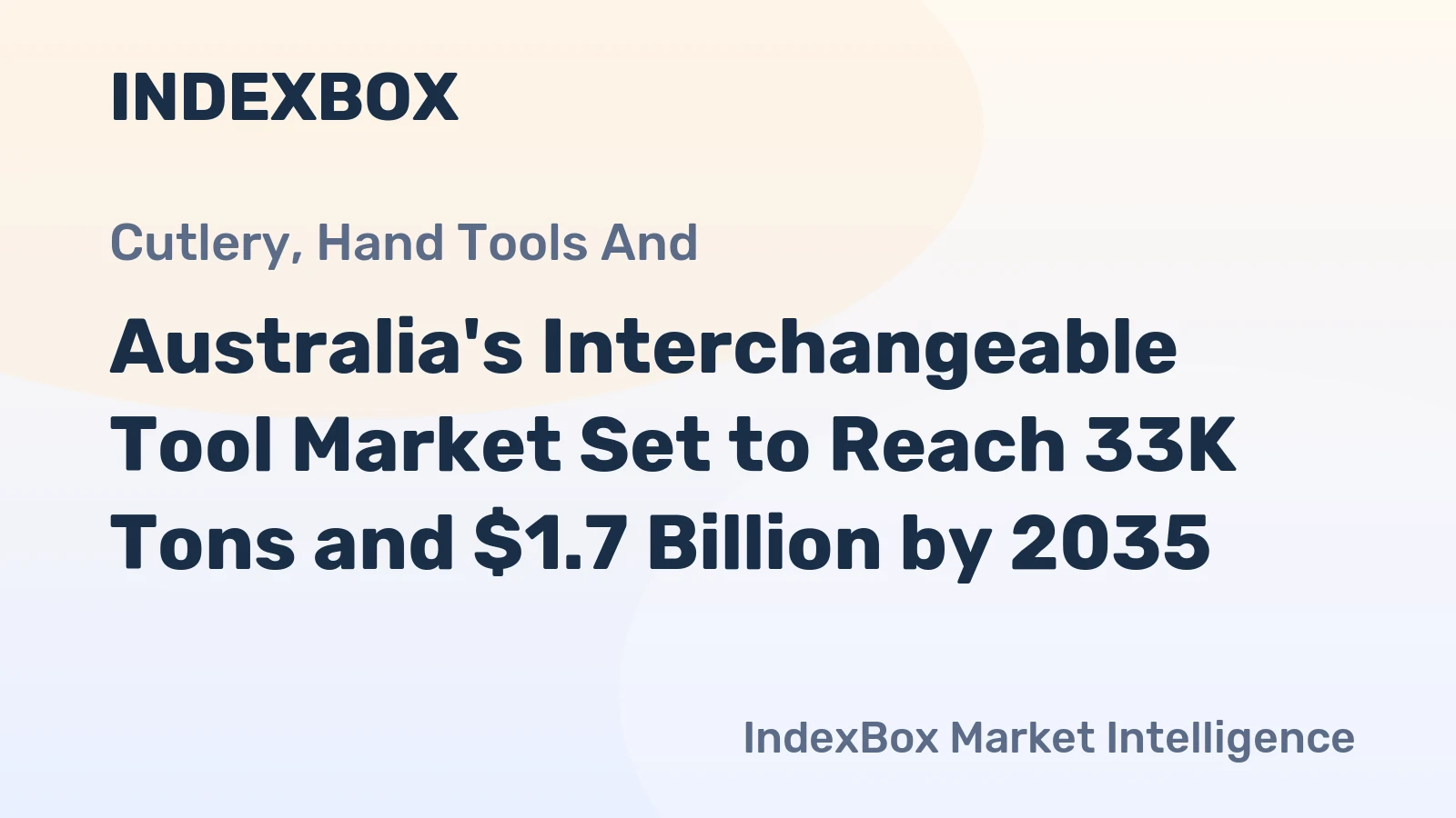 Australia's Interchangeable Tool Market Set to Reach 33K Tons and $1.7 Billion by 2035