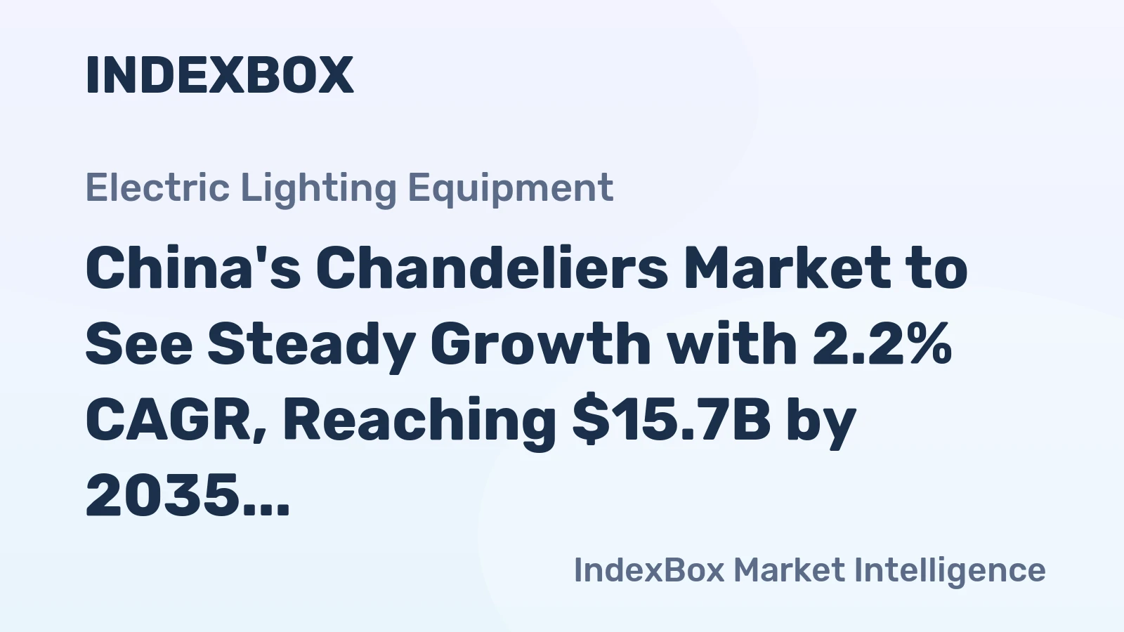 China's Chandeliers Market to See Steady Growth with 2.2% CAGR, Reaching $15.7B by 2035