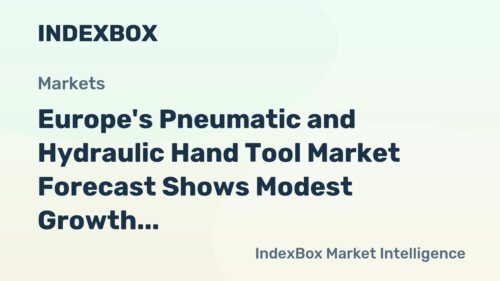 Europe's Pneumatic and Hydraulic Hand Tool Market Forecast Shows Modest Growth with +1.2% CAGR Through 2035