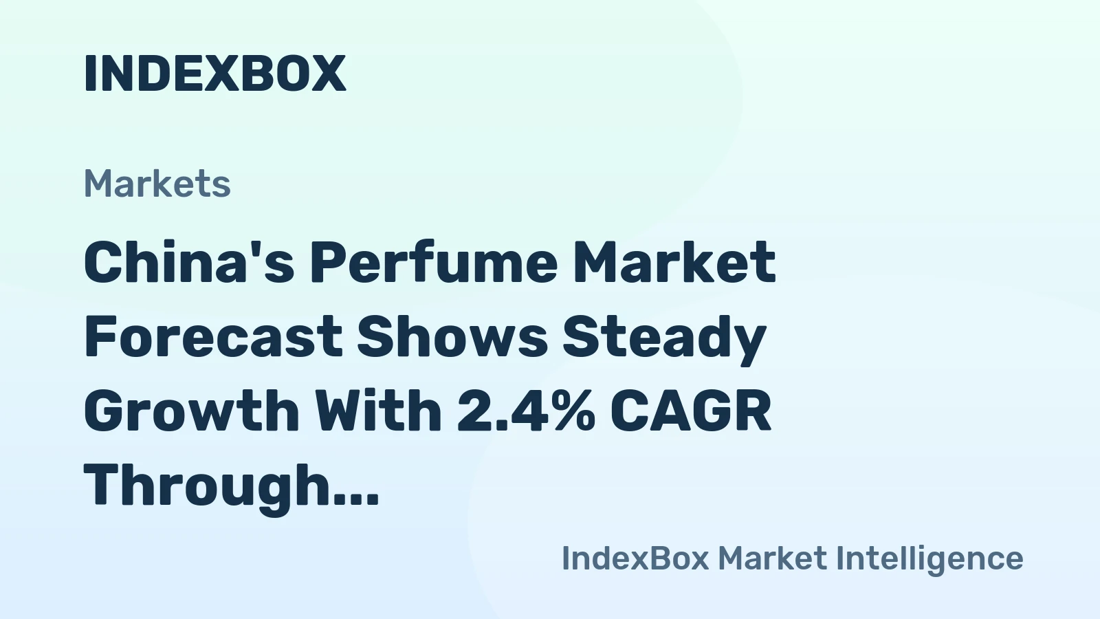 China's Perfume Market Forecast Shows Steady Growth With 2.4% CAGR Through 2035