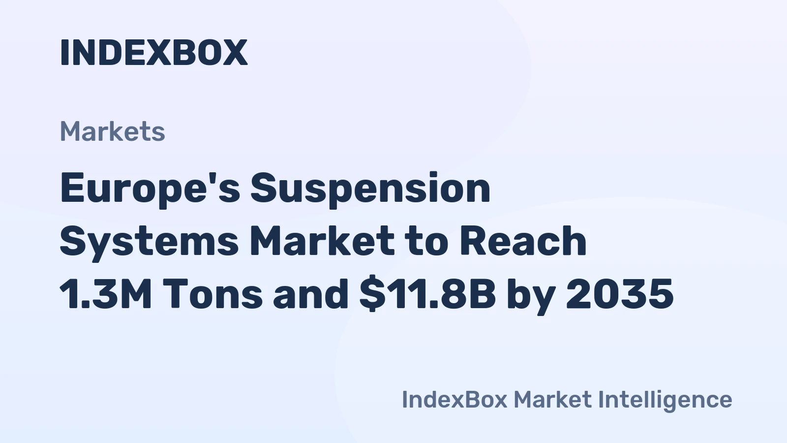 Europe's Suspension Systems Market to Reach 1.3M Tons and $11.8B by 2035