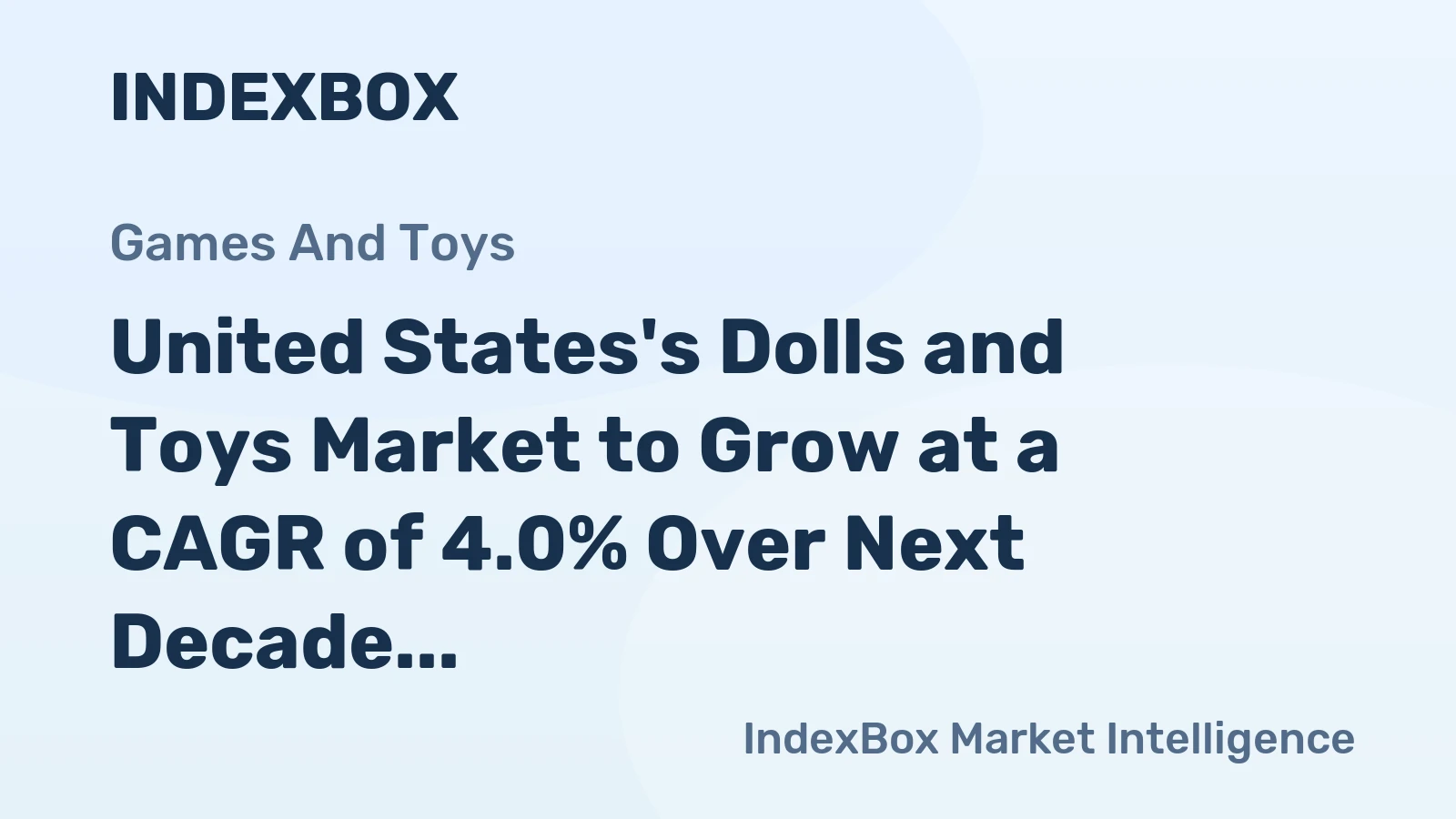 United States's Dolls and Toys Market to Grow at a CAGR of 4.0% Over Next Decade
