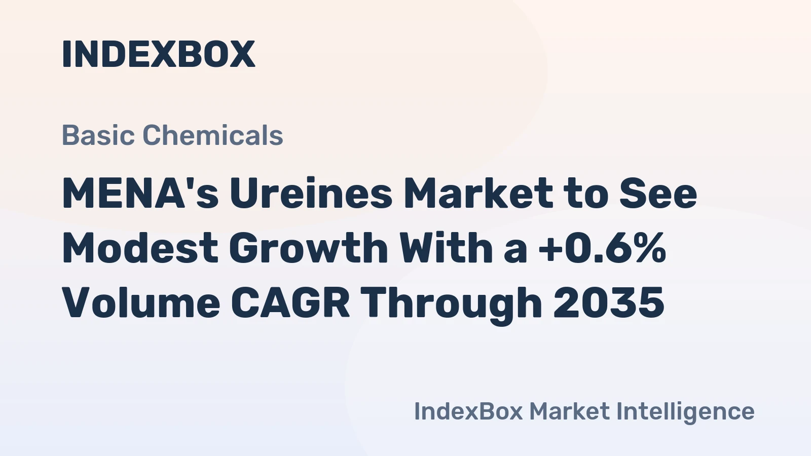 MENA's Ureines Market to See Modest Growth With a +0.6% Volume CAGR Through 2035