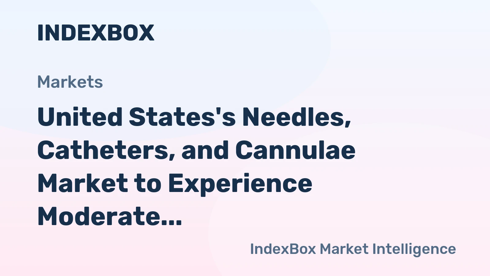 United States's Needles, Catheters, and Cannulae Market to Experience Moderate Growth with CAGR of +1.8% between 2024-2035