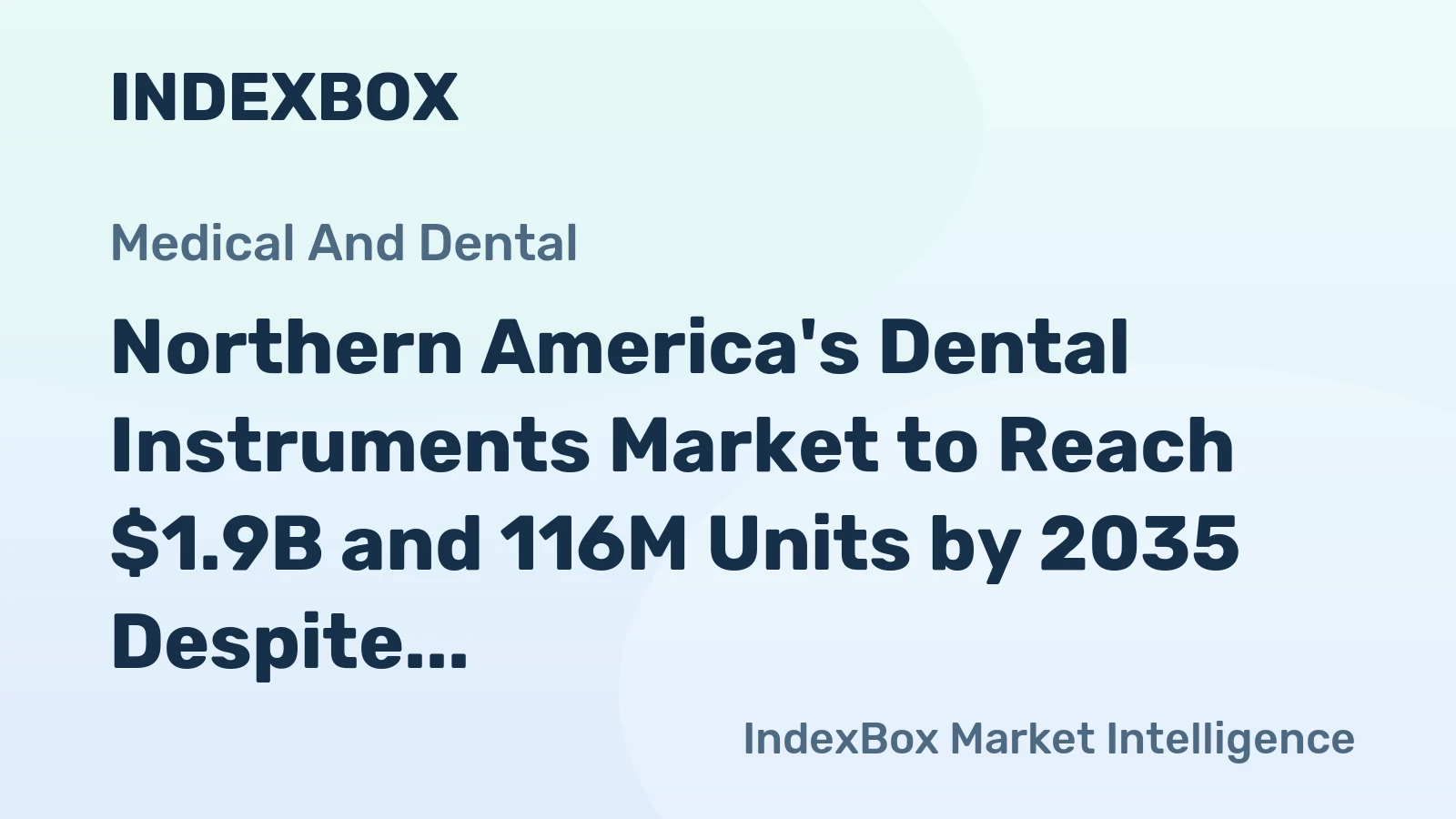 Northern America's Dental Instruments Market to Reach $1.9B and 116M Units by 2035 Despite Recent Contraction
