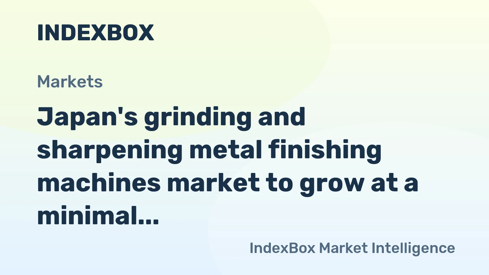 Japan's grinding and sharpening metal finishing machines market to grow at a minimal CAGR of +0.1% through 2035, reaching 62K units, as volume growth decelerates.