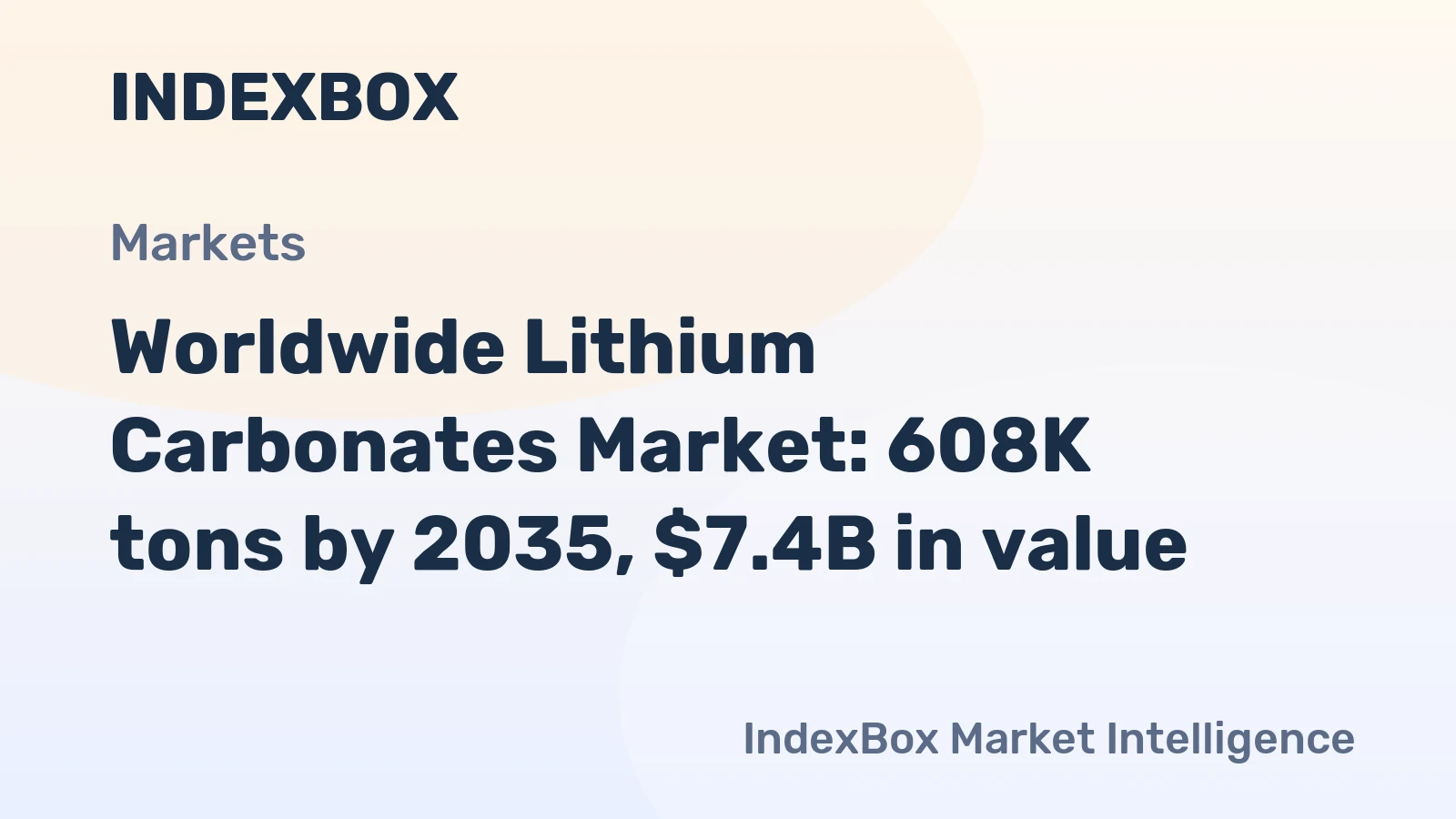 Worldwide Lithium Carbonates Market: 608K tons by 2035, $7.4B in value