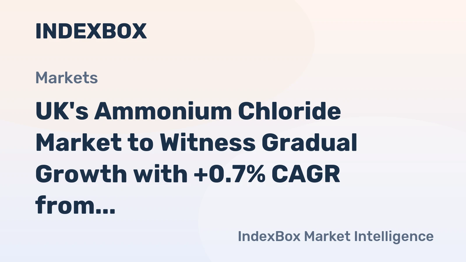 UK's Ammonium Chloride Market to Witness Gradual Growth with +0.7% CAGR from 2024 to 2035