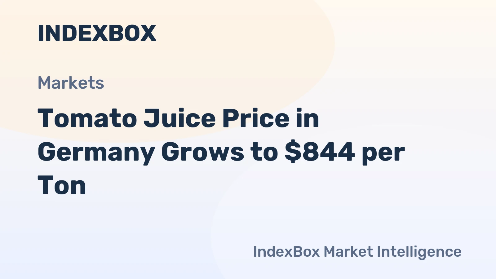 Tomato Juice Price in Germany Grows to $844 per Ton