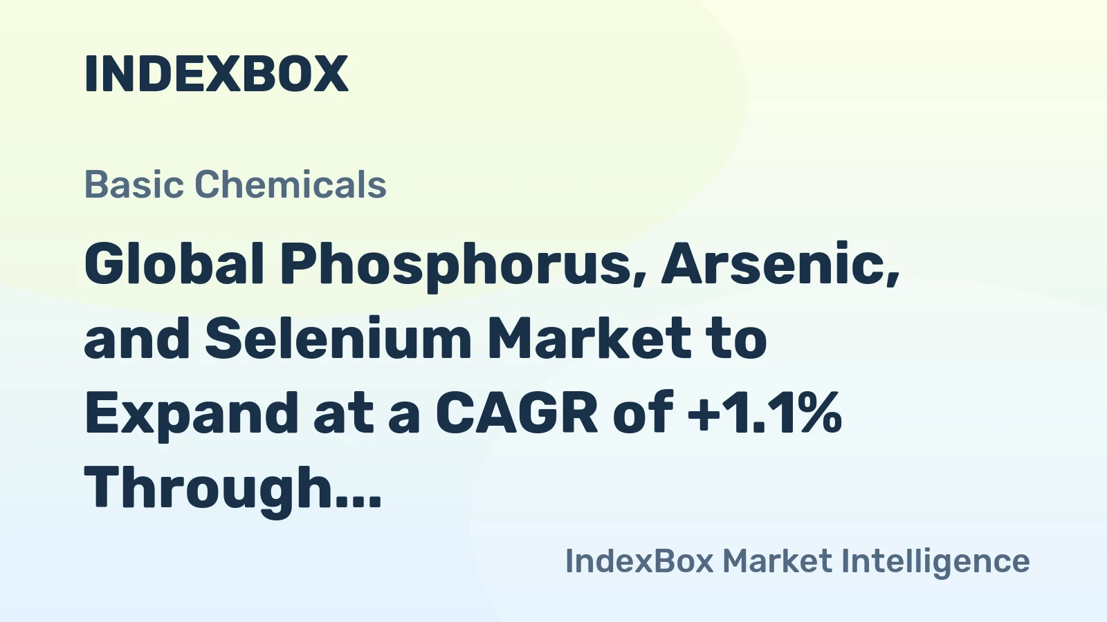 Global Phosphorus, Arsenic, and Selenium Market to Expand at a CAGR of +1.1% Through 2035