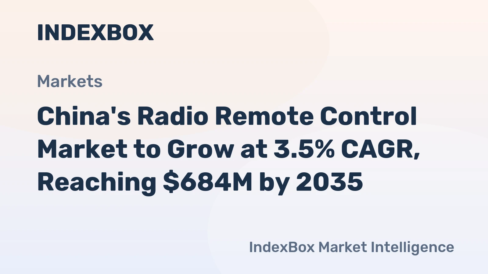 China's Radio Remote Control Market to Grow at 3.5% CAGR, Reaching $684M by 2035