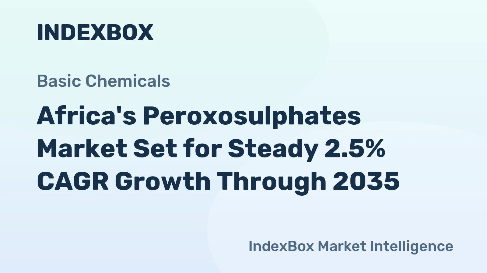 Africa's Peroxosulphates Market Set for Steady 2.5% CAGR Growth Through 2035
