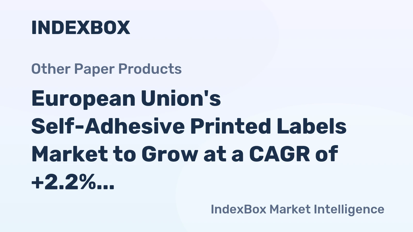 European Union's Self-Adhesive Printed Labels Market to Grow at a CAGR of +2.2% until 2035