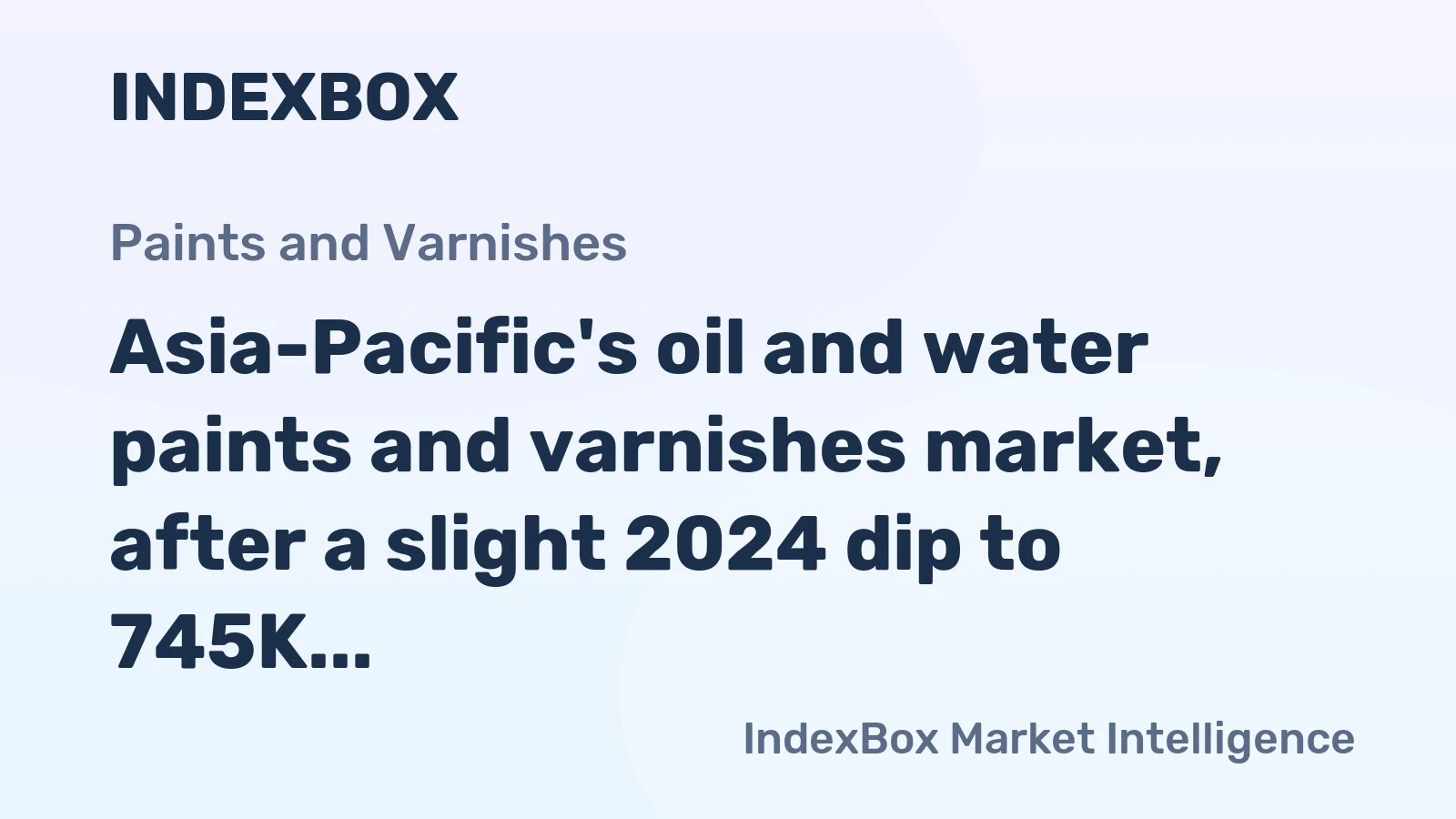 Asia-Pacific's oil and water paints and varnishes market, after a slight 2024 dip to 745K tons and $3.7B, is forecast to grow to 766K tons and $4.2B by 2035.