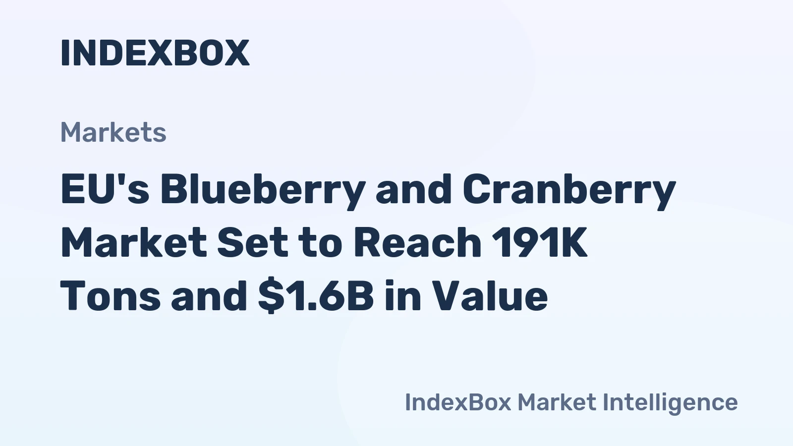 EU's Blueberry and Cranberry Market Set to Reach 191K Tons and $1.6B in Value