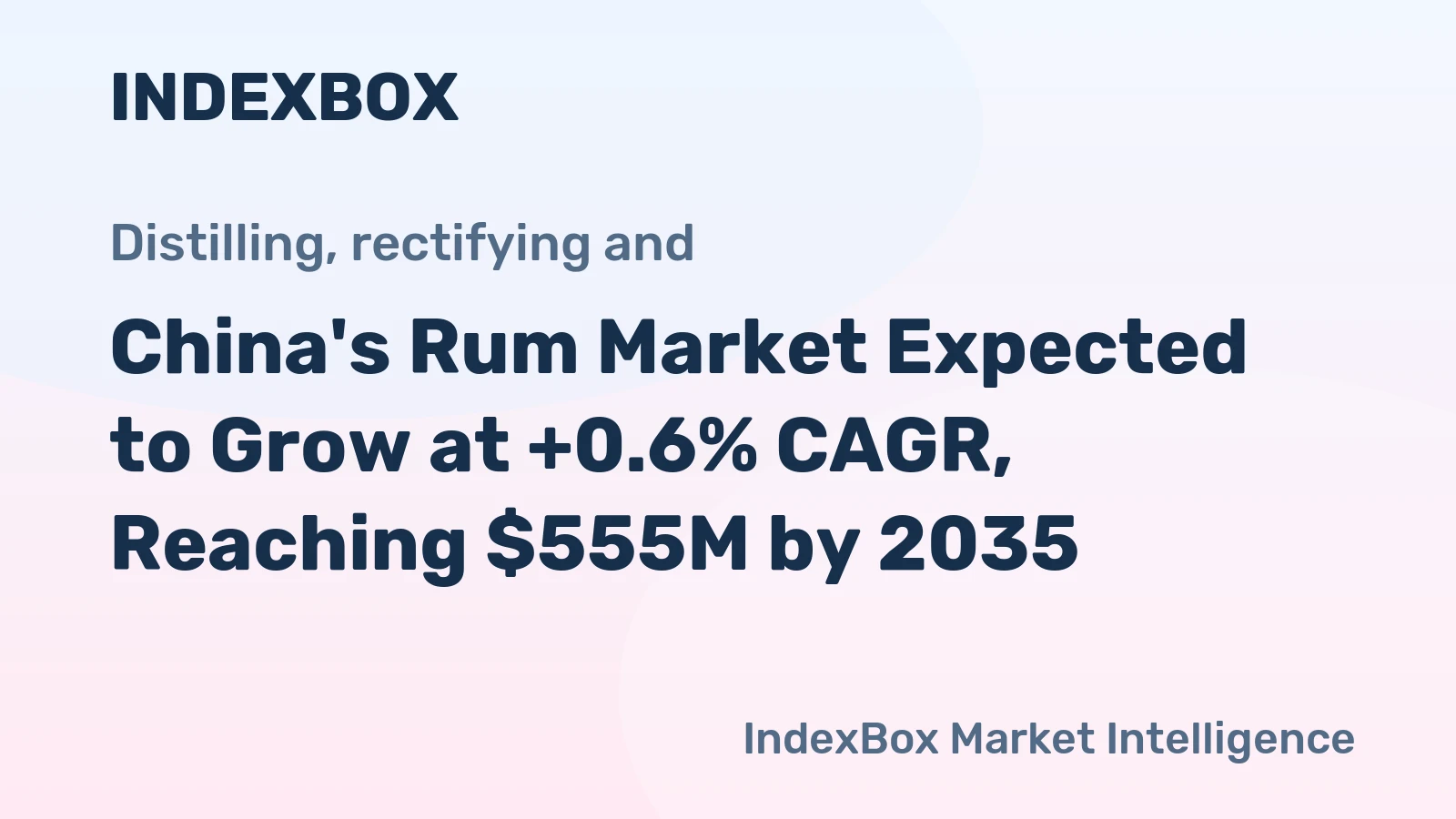 China's Rum Market Expected to Grow at +0.6% CAGR, Reaching $555M by 2035