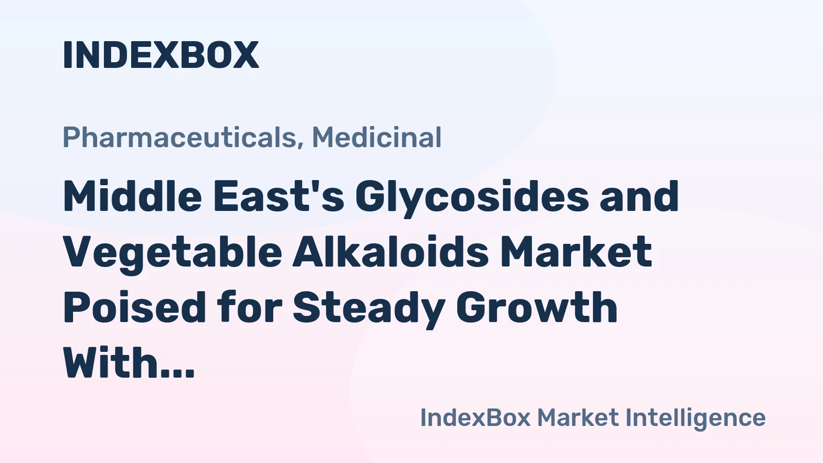 Middle East's Glycosides and Vegetable Alkaloids Market Poised for Steady Growth With 1.0% Volume CAGR Through 2035