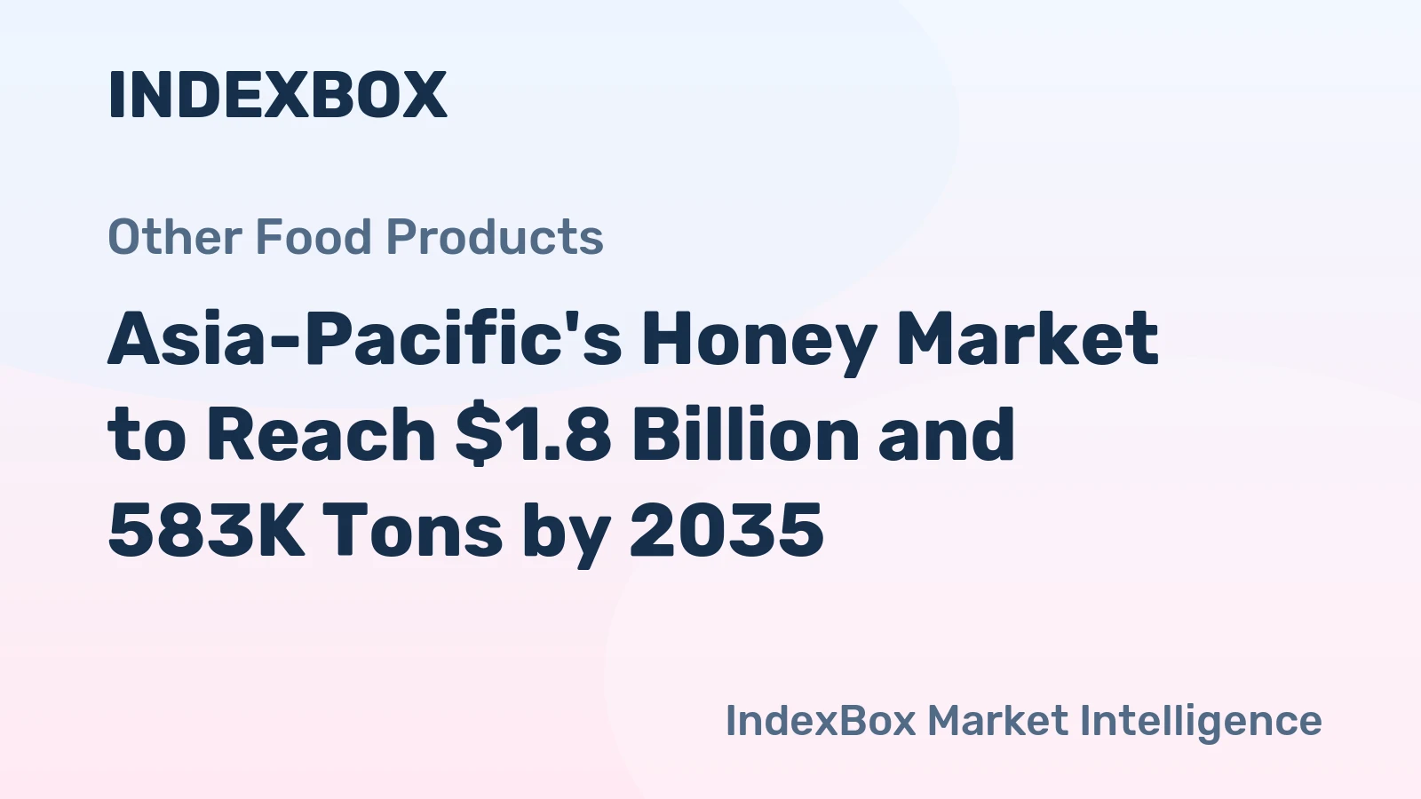 Asia-Pacific's Honey Market to Reach $1.8 Billion and 583K Tons by 2035