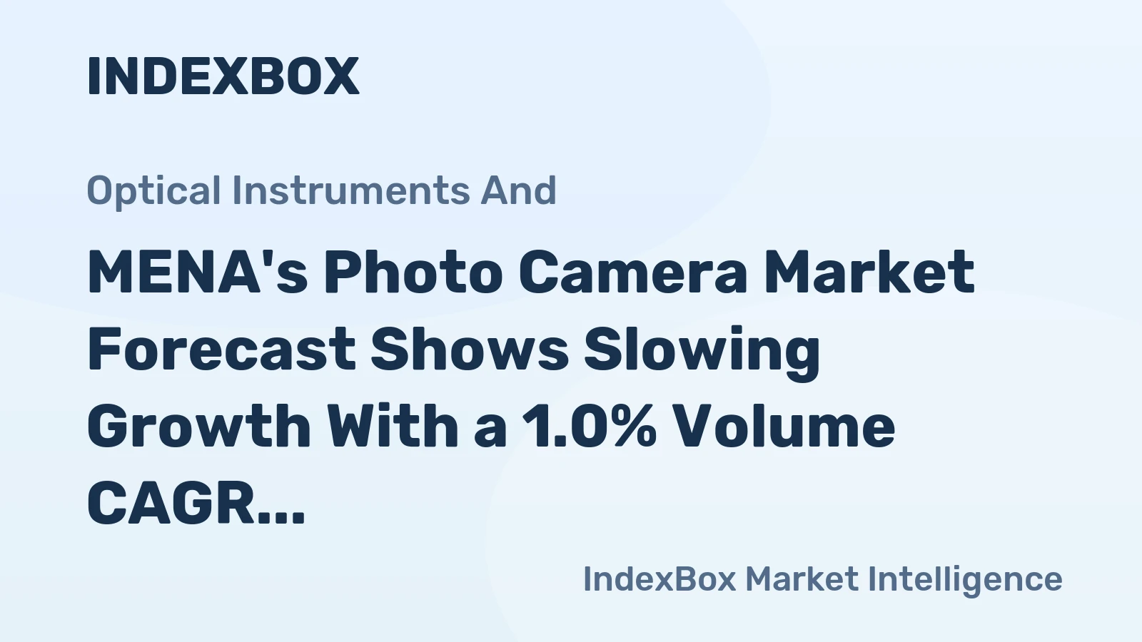 MENA's Photo Camera Market Forecast Shows Slowing Growth With a 1.0% Volume CAGR Through 2035