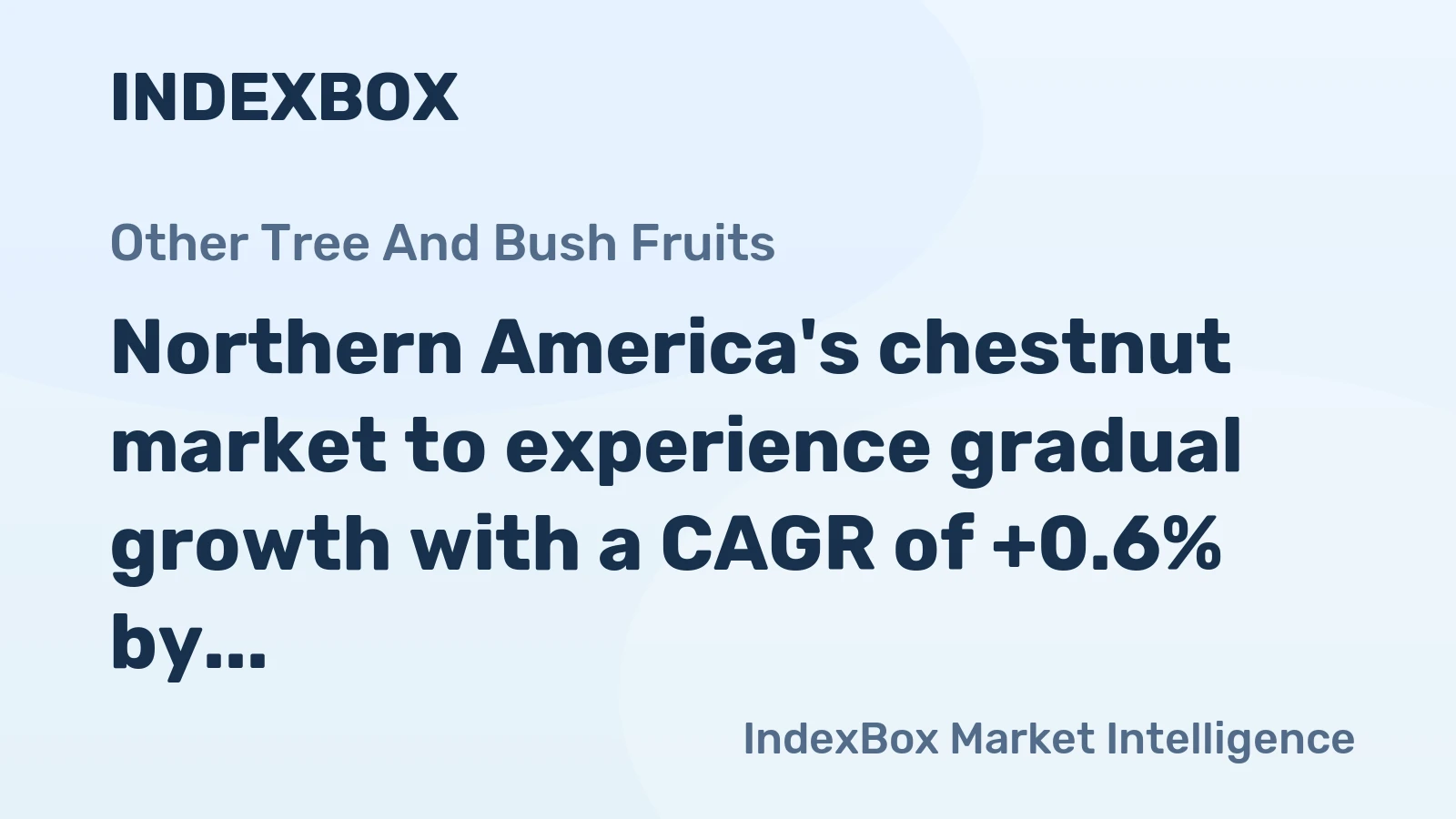 Northern America's chestnut market to experience gradual growth with a CAGR of +0.6% by 2035