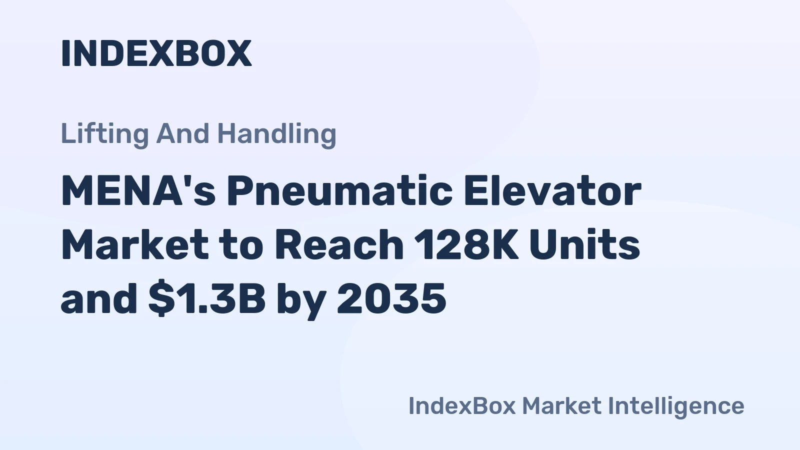 MENA's Pneumatic Elevator Market to Reach 128K Units and $1.3B by 2035