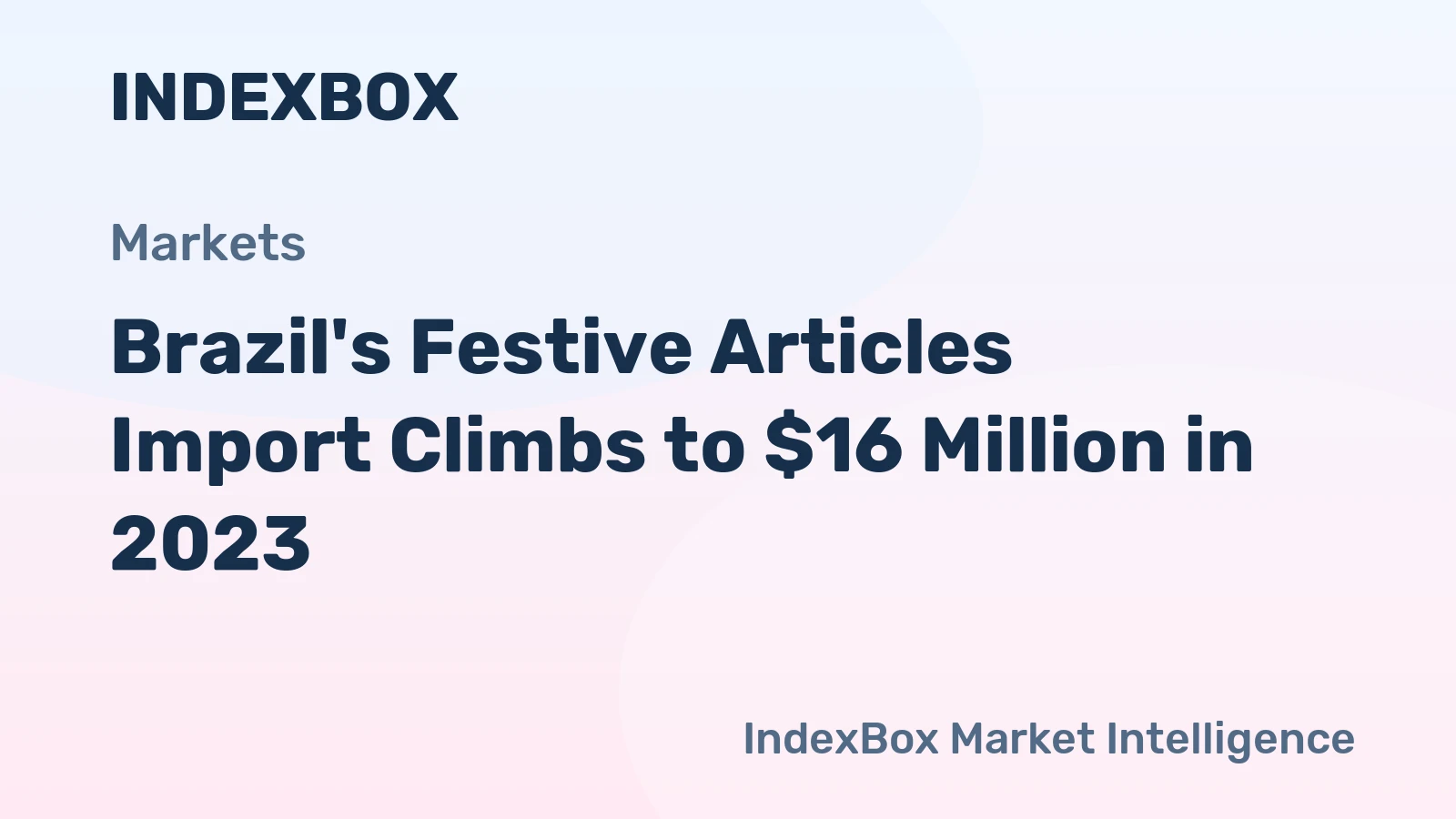 Brazil's Festive Articles Import Climbs to $16 Million in 2023