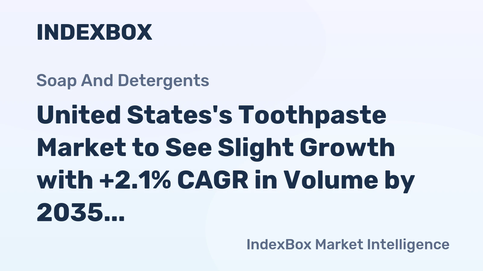 United States's Toothpaste Market to See Slight Growth with +2.1% CAGR in Volume by 2035