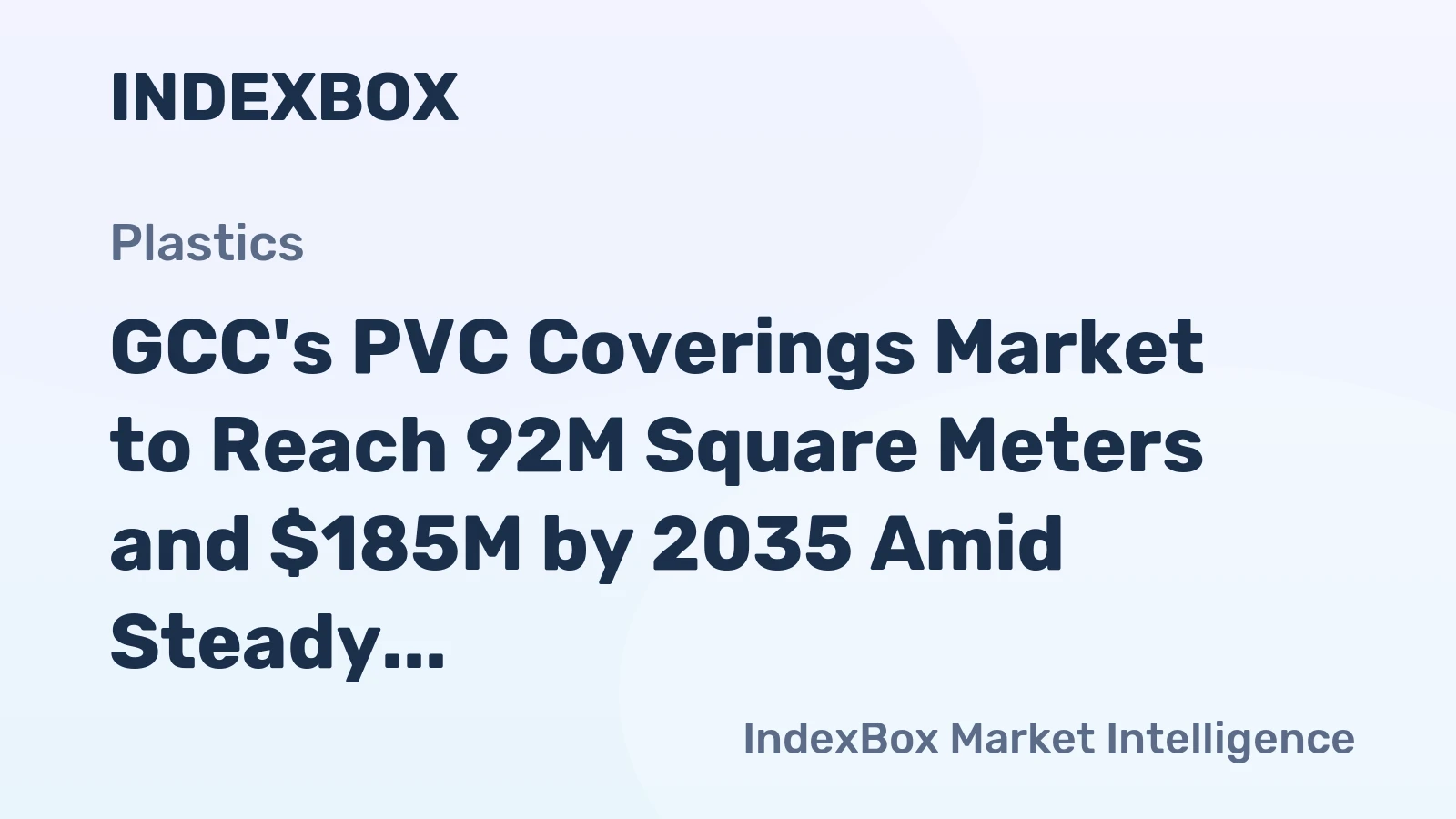 GCC's PVC Coverings Market to Reach 92M Square Meters and $185M by 2035 Amid Steady Growth