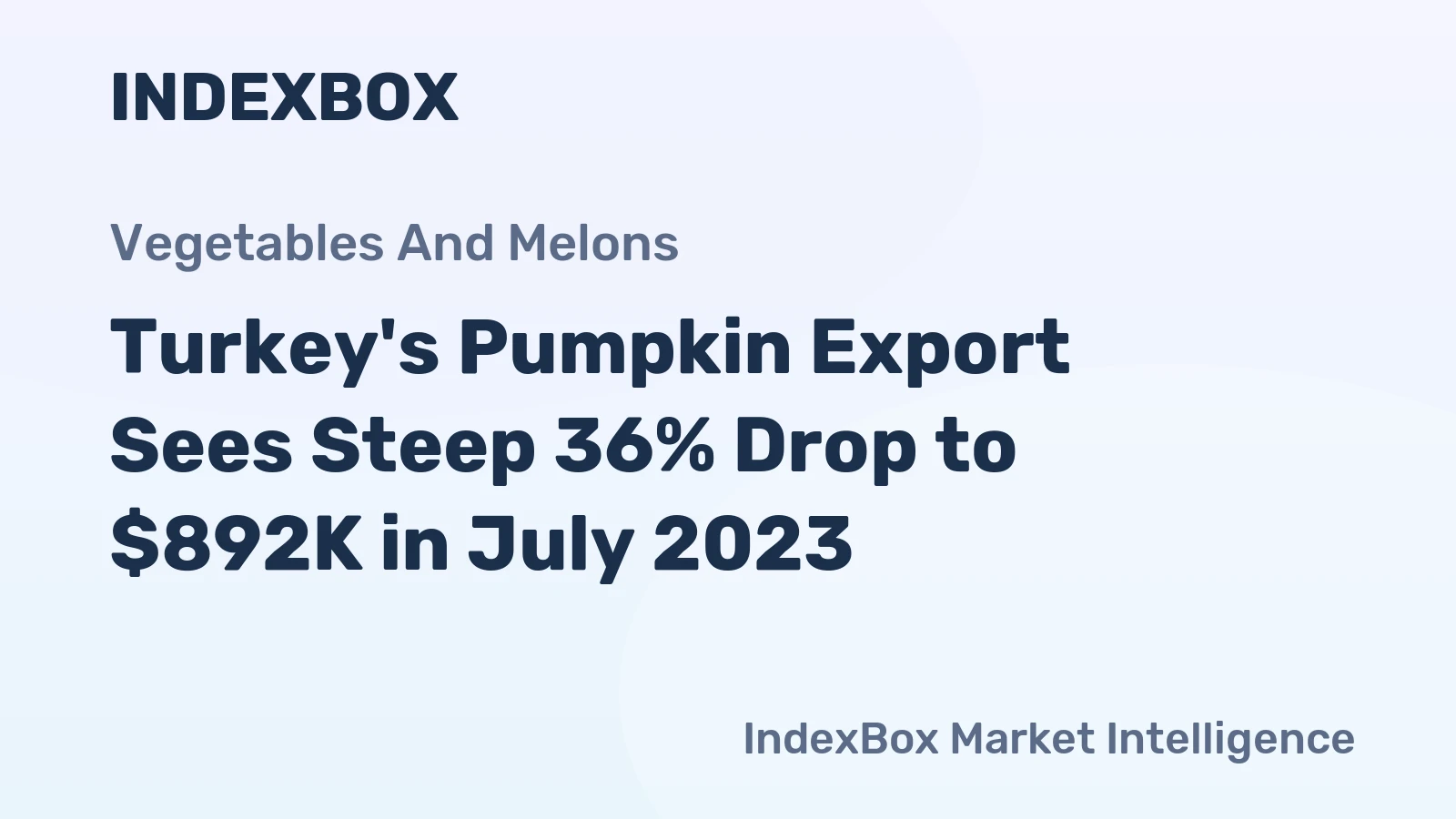 Turkey's Pumpkin Export Sees Steep 36% Drop to $892K in July 2023