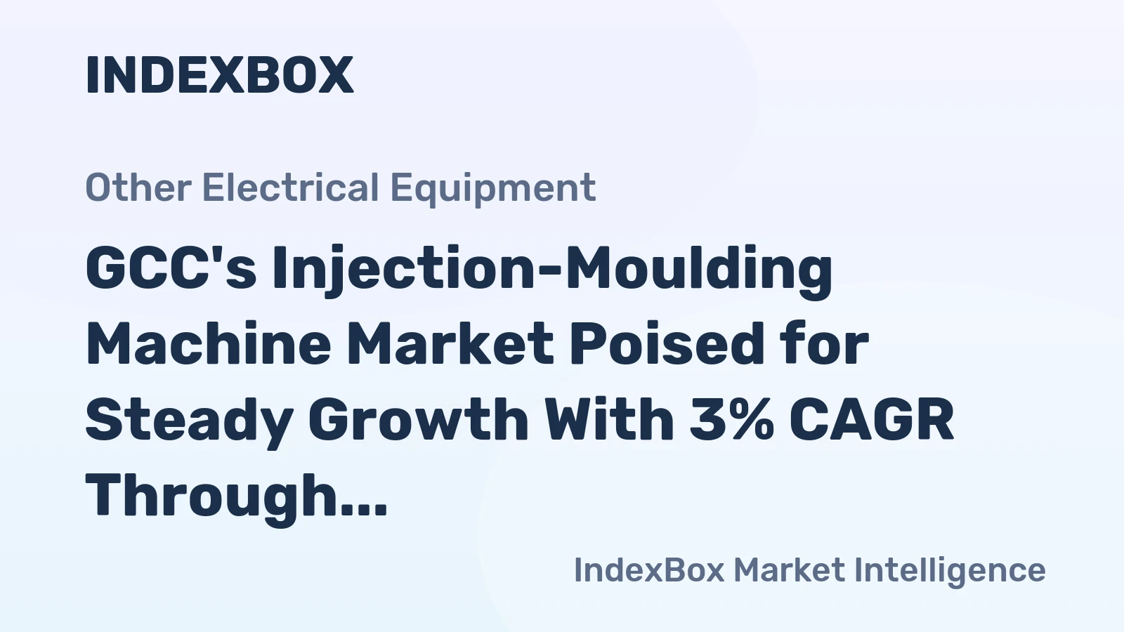 GCC's Injection-Moulding Machine Market Poised for Steady Growth With 3% CAGR Through 2035